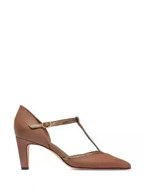 Bernardo Gianna T-bar Pointed-toe Pumps - Brown