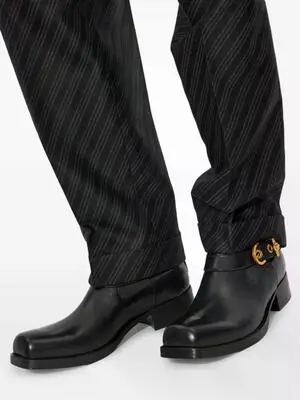 Versace Orlando Leather Chelsea Boots