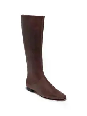 Bernardo Ramona Pointed-toe Leather Knee-high Boots - Brown