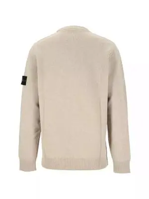Stone Island 5100072 Lambswool Regular-fit Crewneck Jumper With Ribbed Trims