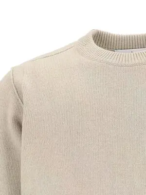 Stone Island 5100072 Lambswool Regular-fit Crewneck Jumper With Ribbed Trims