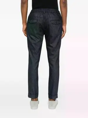 Eleventy Pleated Drawstring Trousers - Blue