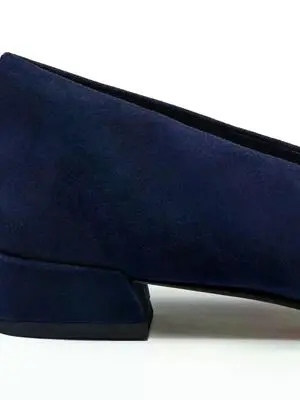 BERNARDO Nero Suede Almond-toe Pumps