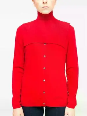 LA ROSE Cashmere Jabot Scarf - Red