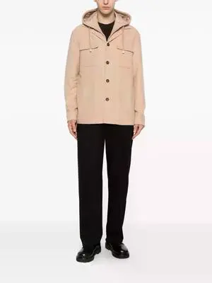 Eleventy Hooded Button-up Jacket - Neutrals