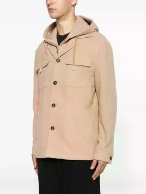 Eleventy Hooded Button-up Jacket