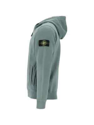 Stone Island Compass-patch Garment-dyed Hoodie