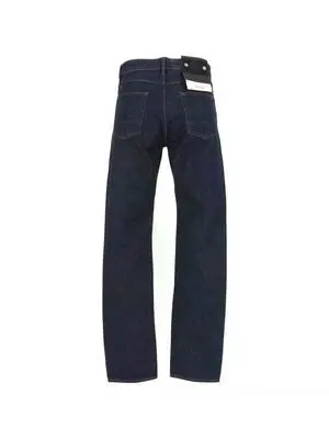 Stone Island Indigo Denim Rinsed Regular Straight Fit Five Pocket Jeans - Blue