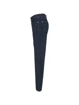 Stone Island Indigo Denim Rinsed Regular Straight Fit Five Pocket Jeans - Blue