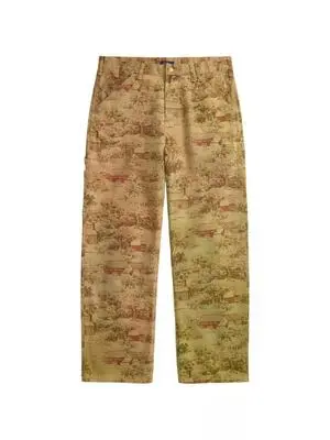 Polo Ralph Lauren Landscape-print Straight-leg Trousers - Neutrals