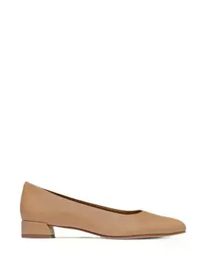 Bernardo Dune Square-toe Block-heel Pumps - Neutrals