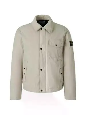 Stone Island 4100022 Micro Reps Down Coach Jacket With Anti-drop - Neutrals