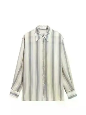 THE FRANKIE SHOP Peri Striped Long-sleeve Shirt - Neutrals