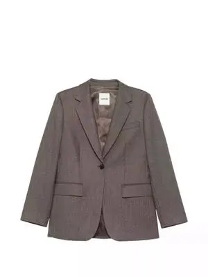 Sandro Notched-lapel Single-breasted Blazer - Brown