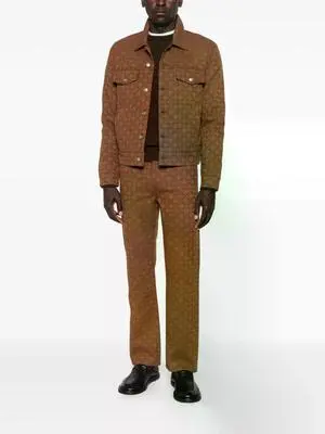 Sandro Monogram-pattern Denim Jacket