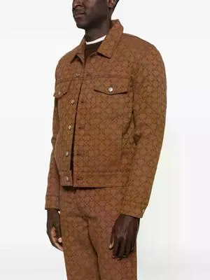 Sandro Monogram-pattern Denim Jacket