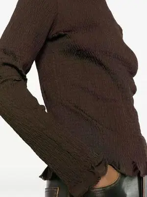 Sandro Smocked Ruffled Top