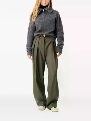 Maje Half-zip High-neck Sweater