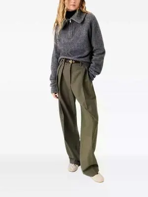 Maje Half-zip High-neck Sweater