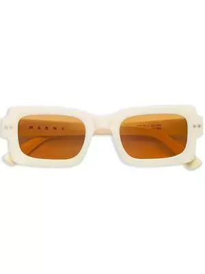 Marni Lake Vostok Rectangle-frame Sunglasses - White