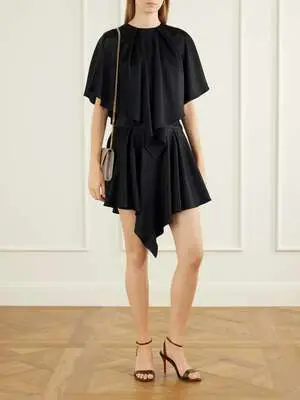 Stella McCartney Gathered Satin Mini Dress