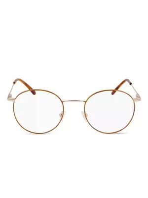 Calvin Klein Round-frame Metal Glasses - Gold