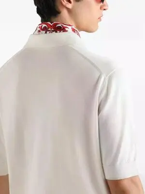 Dolce & Gabbana Silk Knit Polo Shirt