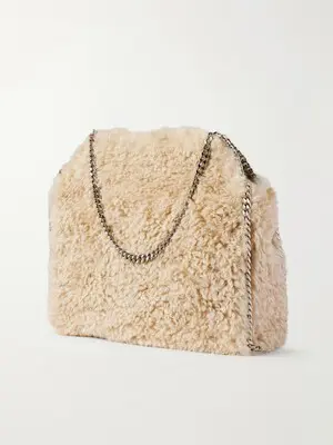 Stella McCartney Falabella Chain-detailed Plush Tote - Neutrals