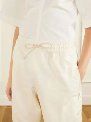 Bottega Veneta Drawstring Cotton-canvas Wide-leg Pants
