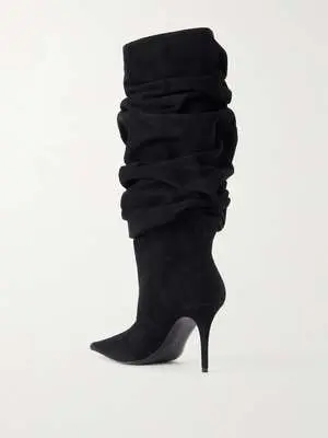Amina Muaddi Anok 90 Suede Boots