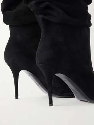 Amina Muaddi Anok 90 Suede Boots