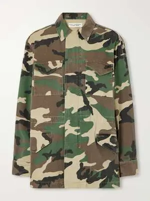 NILI LOTAN Sacha Camouflage-print Cotton-drill Jacket