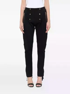 Balmain Button-detail Jersey Zip-pocket Trousers