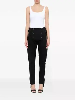 Balmain Button-detail Jersey Zip-pocket Trousers