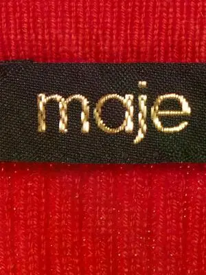 Maje Rib-knit Short-sleeve Cardigan