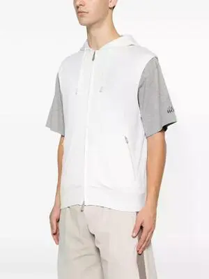 Eleventy Sleeveless Zip-up Hoodie