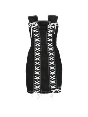 Dsquared2 Lace-up Strapless Dress