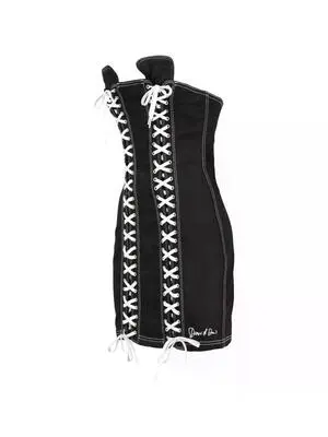 Dsquared2 Lace-up Strapless Dress