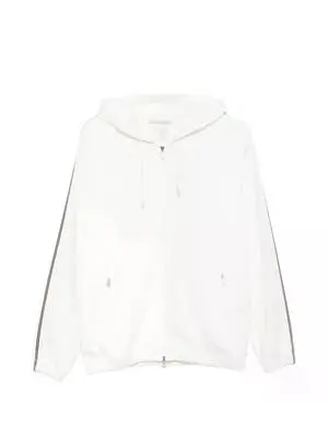 Eleventy Side-stripe Hoodie - Neutrals