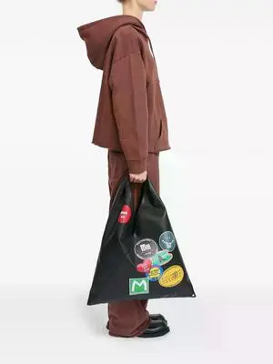 MAISON MARGIELA Japanese Sticker-print Tote Bag - Black