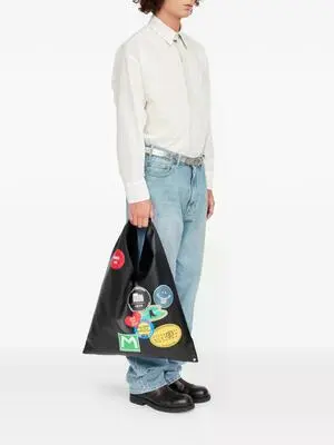 MAISON MARGIELA Japanese Sticker-print Tote Bag - Black