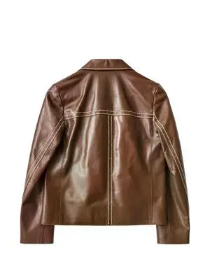 Prada Topstitch Leather Jacket