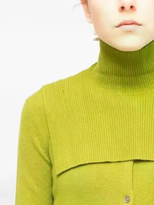 LA ROSE Ribbed-knit Jabot Scarf