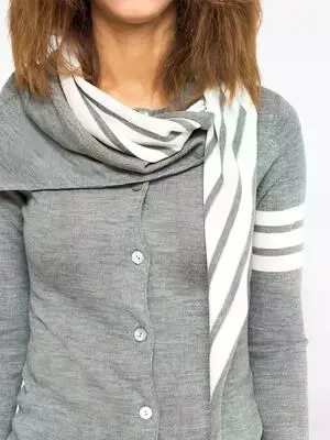 LA ROSE Striped Knitted Scarf