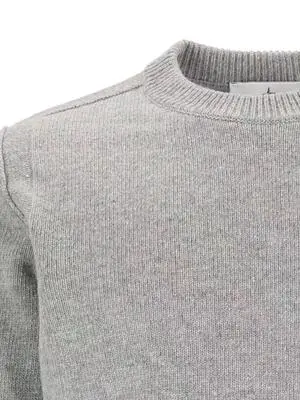 Stone Island 5100072 Lambswool Regular-fit Crewneck Jumper With Ribbed Trims - Grey