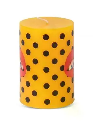 SELETTI Toiletpaper Polka-dot Candle - Yellow