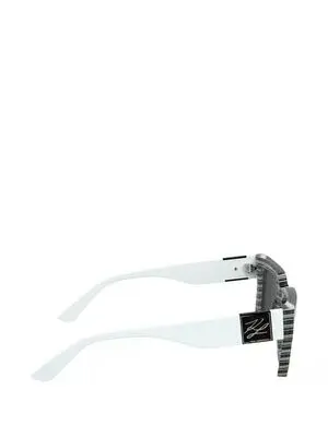Karl Lagerfeld Striped Rectangle-frame Sunglasses
