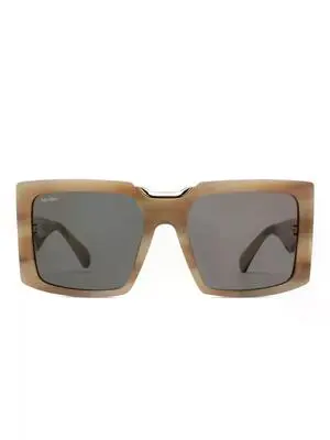 Max Mara Horn-effect Square-frame Sunglasses