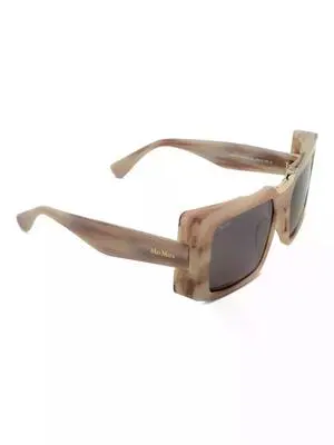 Max Mara Horn-effect Square-frame Sunglasses