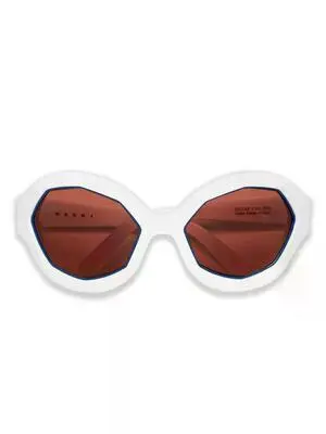 Marni Cumulus Geometric-frame Sunglasses - White